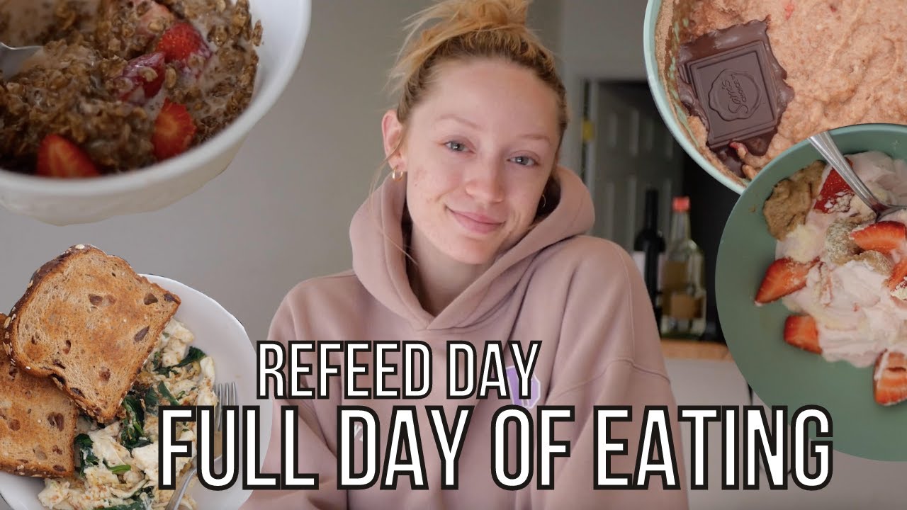 Full Day of Eating 2 weeks out | High Carb Refeed Day - YouTube