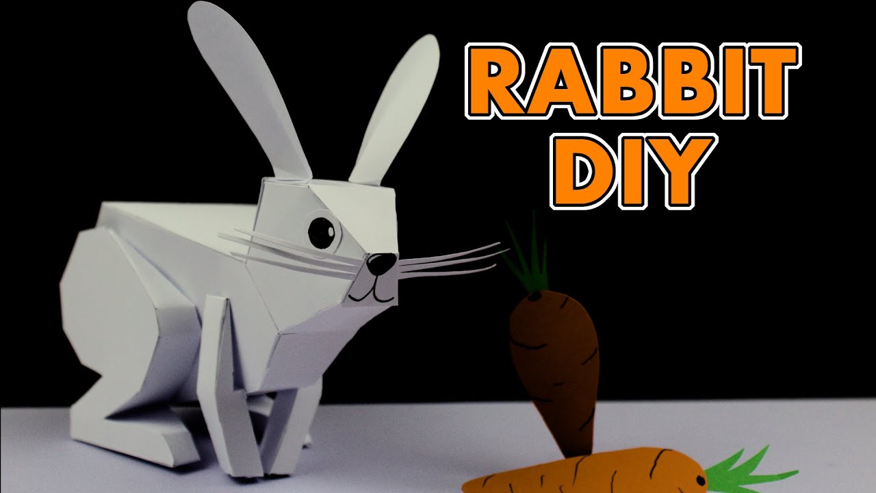 Paper White Rabbit | How to Make White Rabbit from Paper | Easy Crafts ...