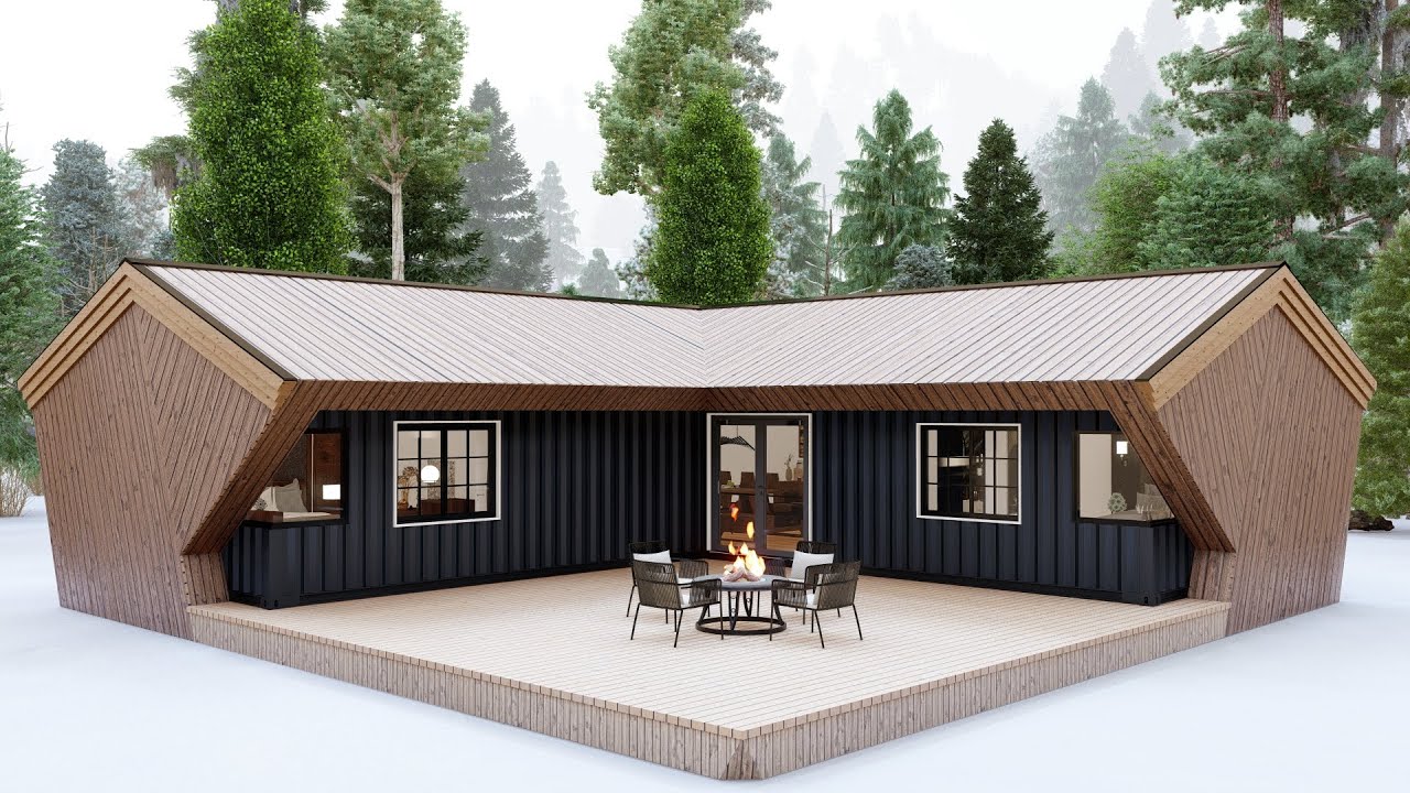 The Hooded Cabin - Shipping Container House - Cabin Airbnb House Tour ...