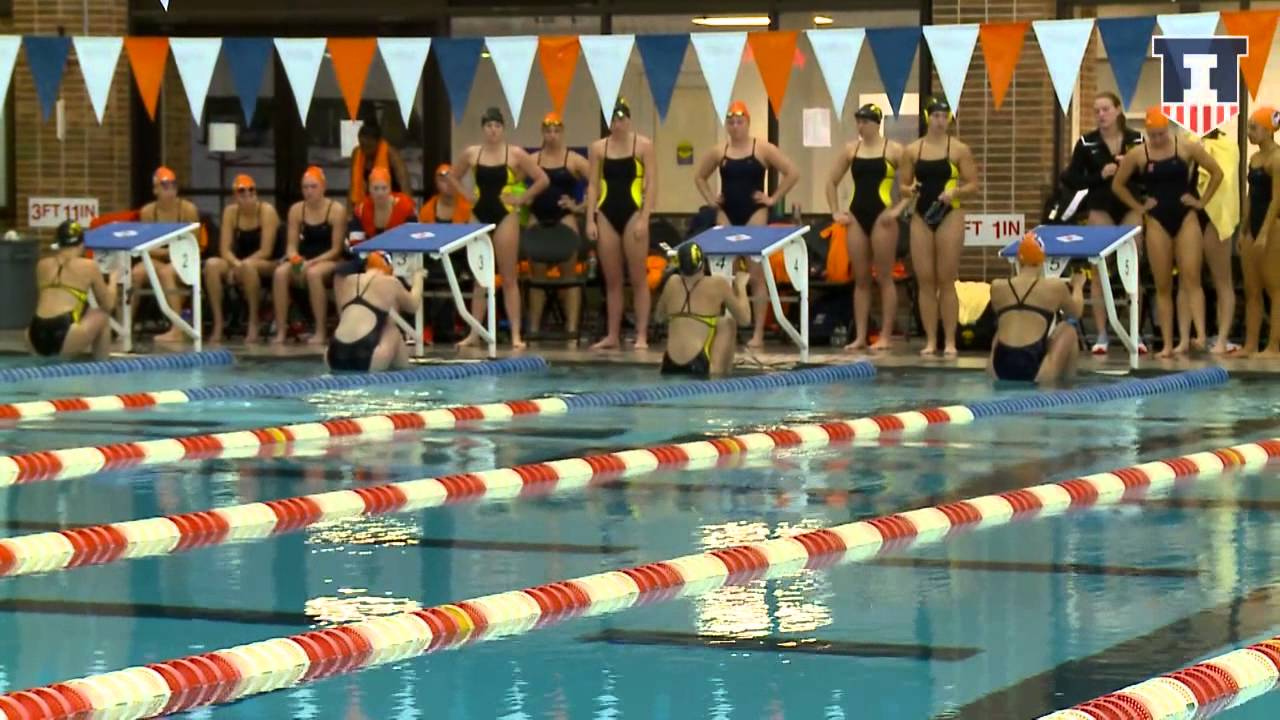 Illinois Swimming & Diving Highlights vs Iowa 1/17/15 - YouTube