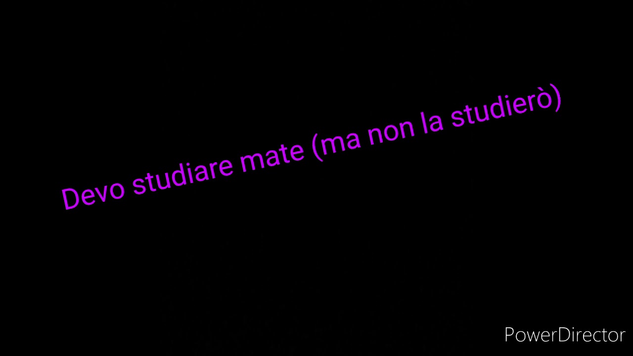 Devo studiare mate - YouTube