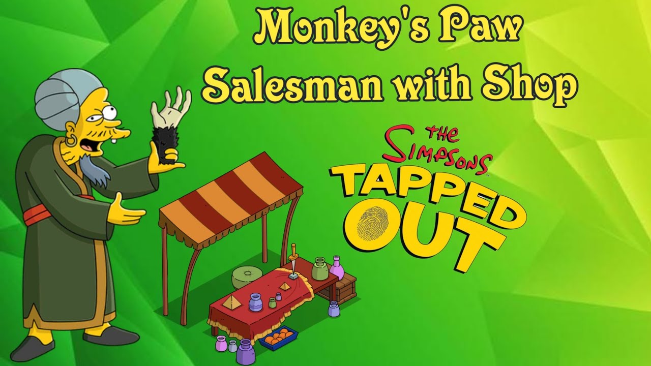 The Simpsons Tapped Out: Monkey's Paw Salesman with Shop premium unlock ...