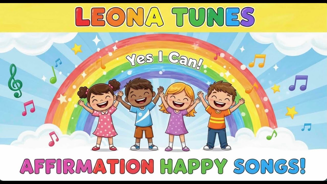 Affirmation Happy Songs for Kids | Yes I Can! 🌈 | Leona Tunes - YouTube