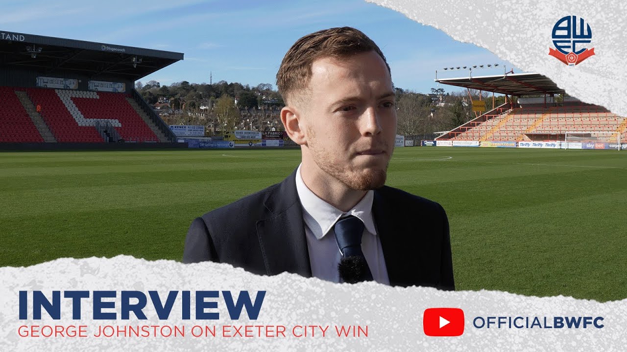 GEORGE JOHNSTON | Defender reacts to Exeter City away win - YouTube
