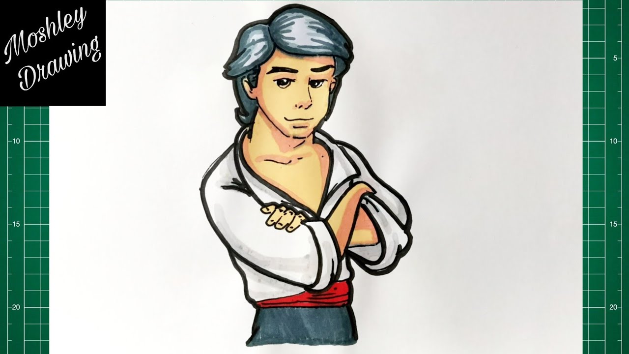 How to Draw Prince Eric - The Little Mermaid - YouTube