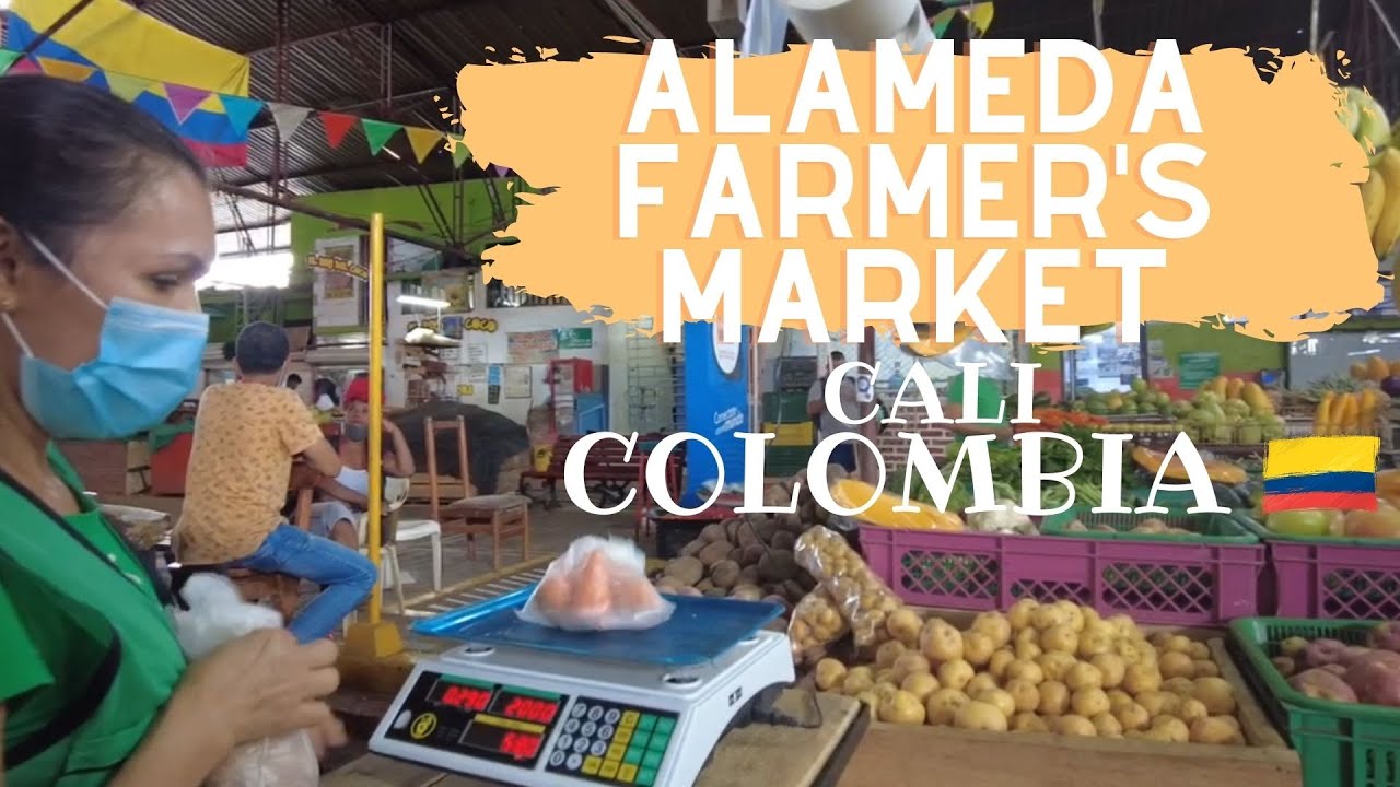 Shopping at the Alameda Market in Cali Colombia, Farmer's Market in ...