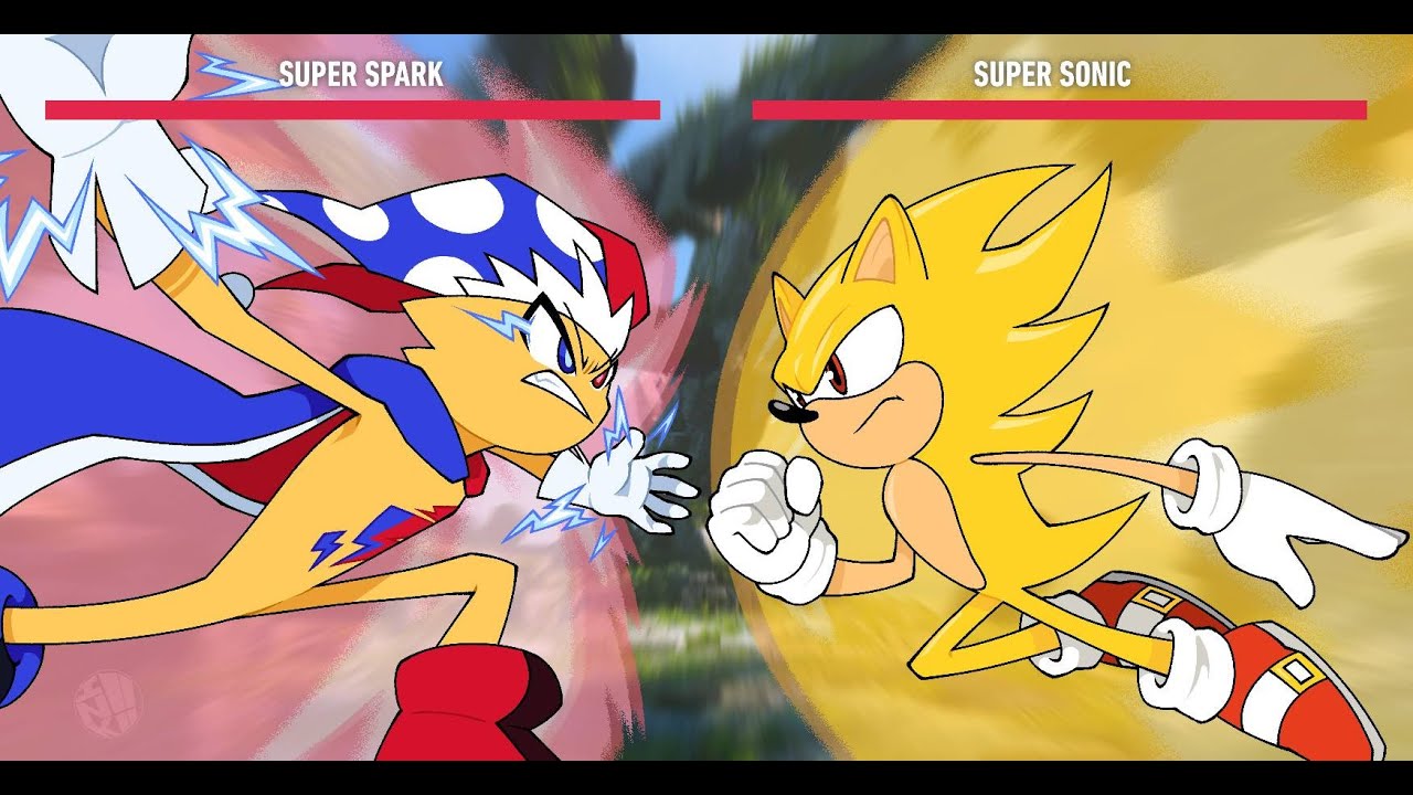 SSF2 Mod Battle: Super Sonic Vs Spark - YouTube