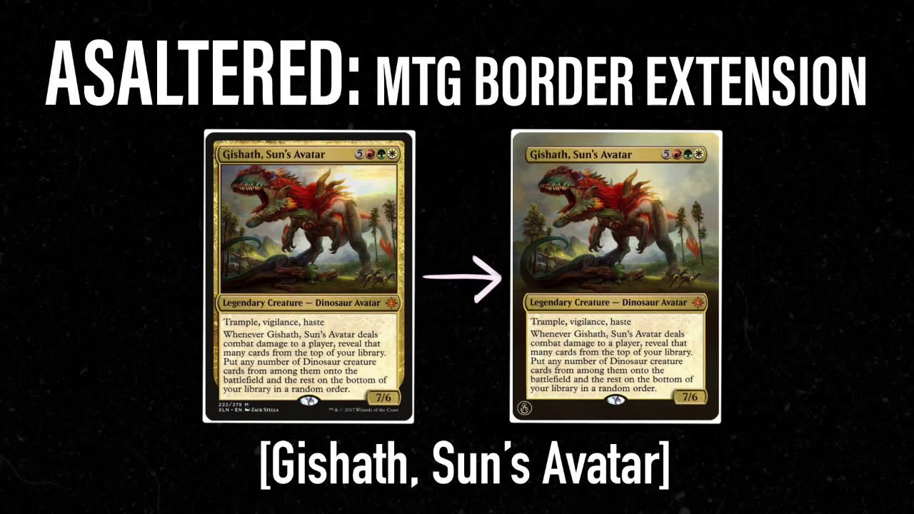 Gishath, Sun's Avatar: Magic the Gathering Altered Card EDH - YouTube