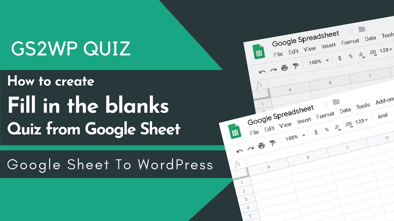 How to create fill in the blanks type quiz in WordPress from Google ...