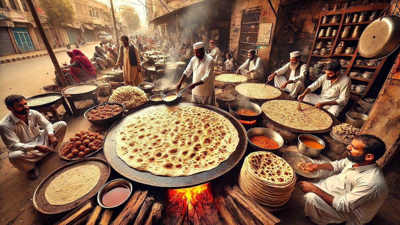 World Largest Roti , Manda Roti Making | Street Food Roll and Samosa ...