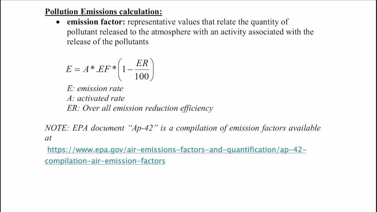 Part (11) Air Pollution | lecture (3) “ Emission rate & Indoor ...