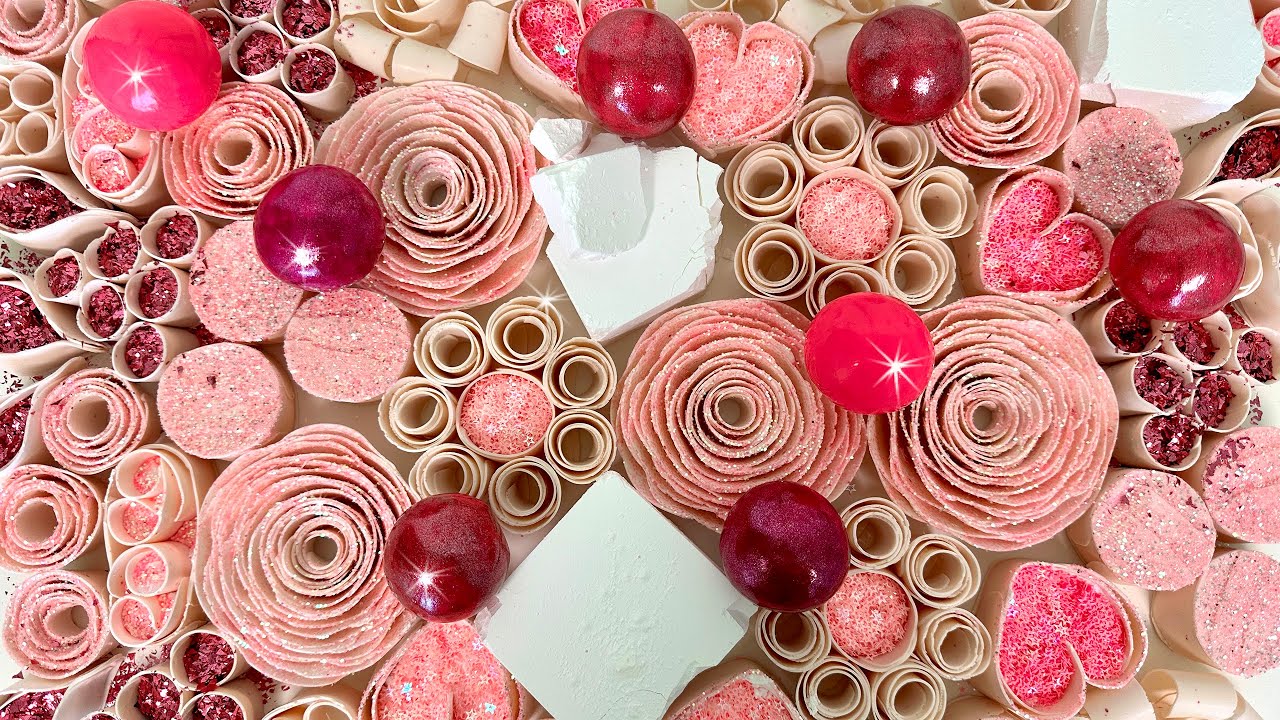 Crushing Soap #17 | ASMR Soap | Gym Chalk. Soap boxes with glitter ...