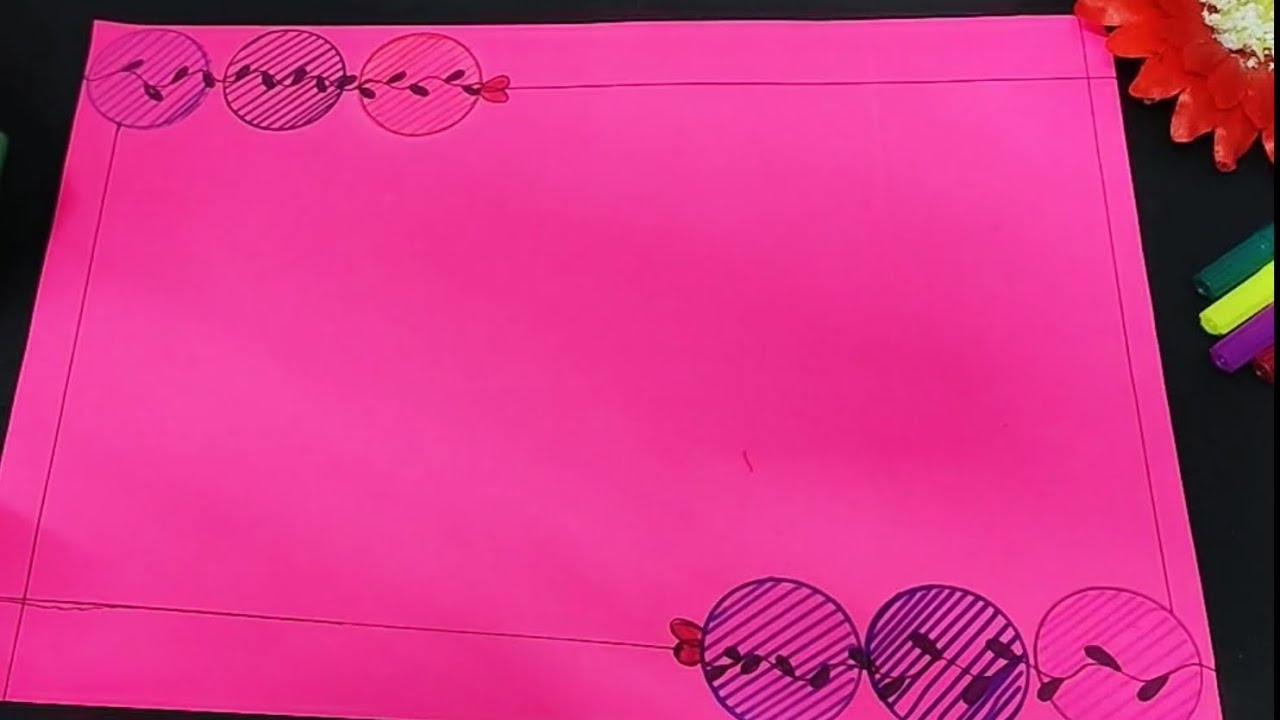 border design for project | easy and simple border design | how to drow ...