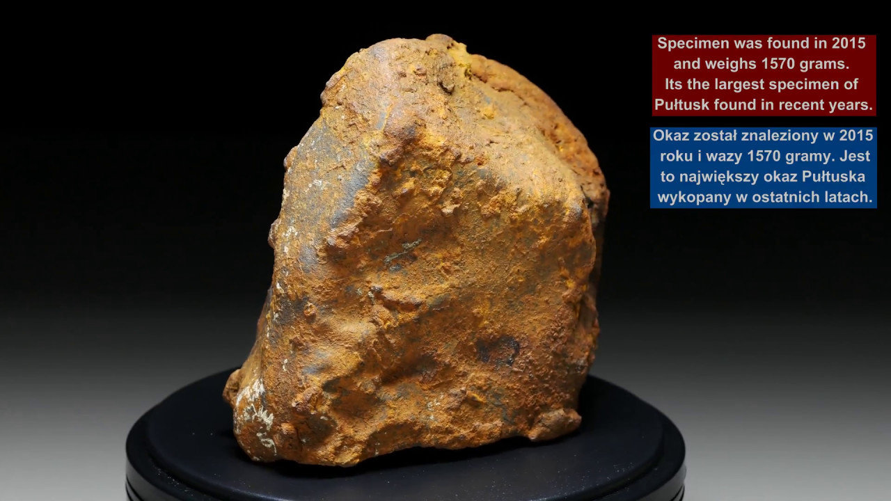 METEORITES360° - PUŁTUSK Chondrite H5 - 1570 gram - YouTube