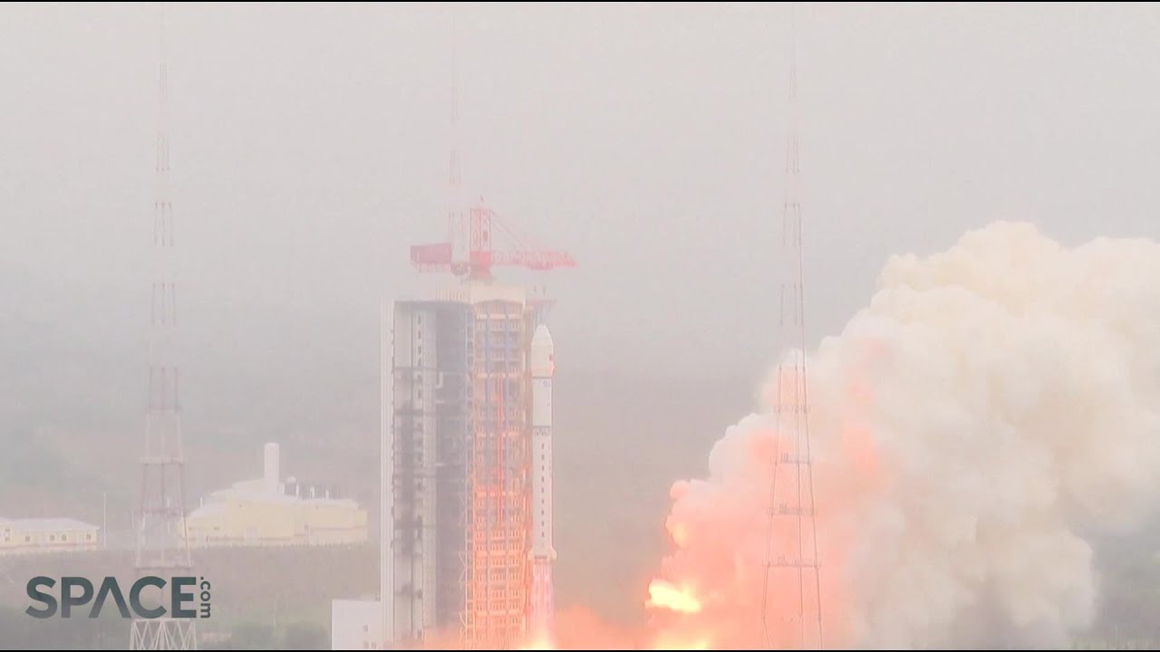 China's Long March 2D rocket launches Beijing-3B satellite - YouTube