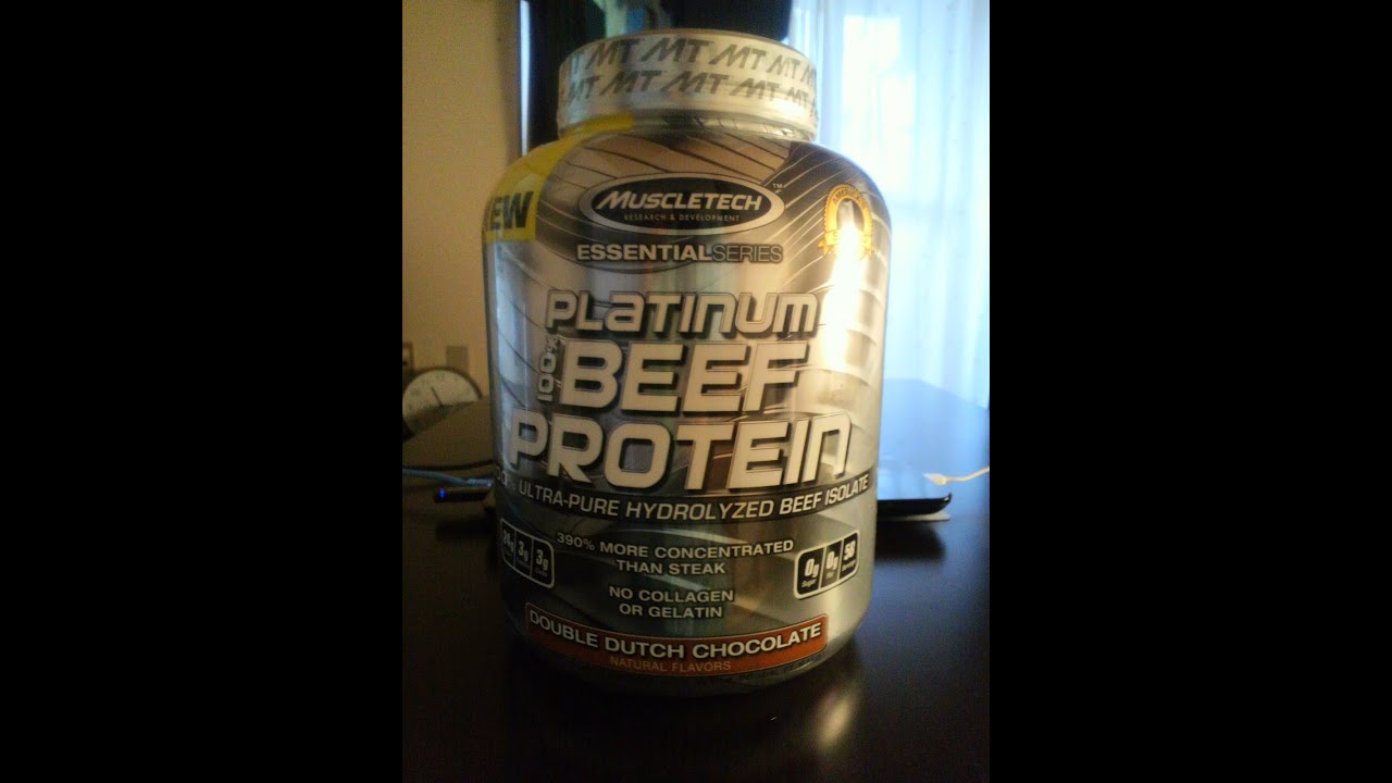 マッスルテック ビーフプロテイン レヴュー [初ビーフプロテイン] muscletech beef protein - YouTube