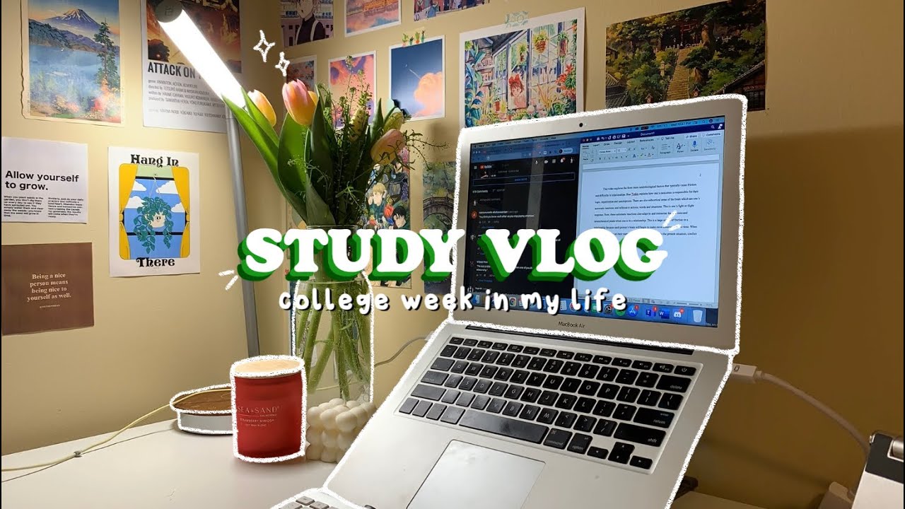 STUDY VLOG | a productive college week in my life | studying, note ...