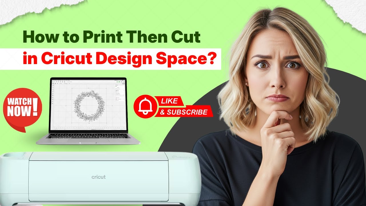 How to 'Print Then Cut' in Cricut Design Space? (Tutorial Video!) #howto #printandcut # ...