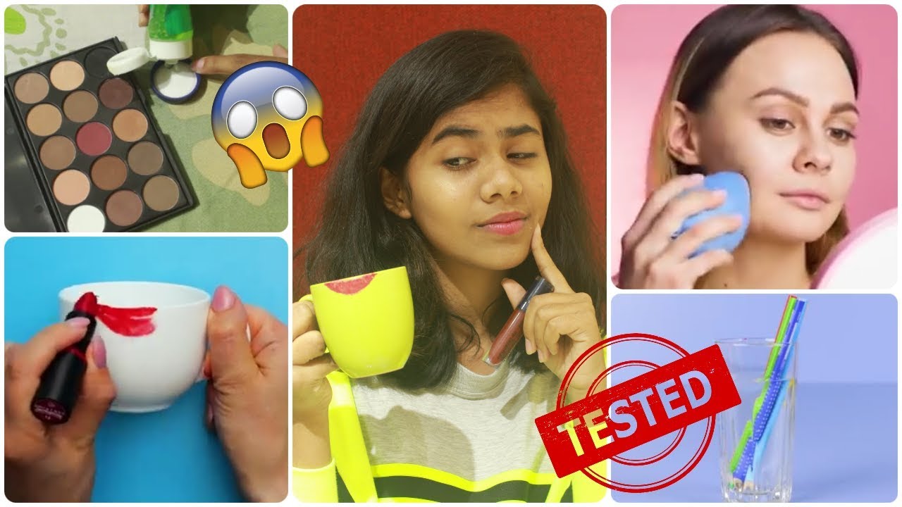 TESTING OUT 5-MINUTE CRAFTS' MAKEUP HACKS - YouTube