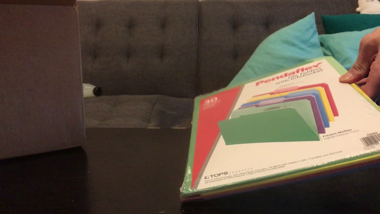 Unboxing Pendaflex Letter Size File Folders with InfoPocket Pack of 30 - YouTube