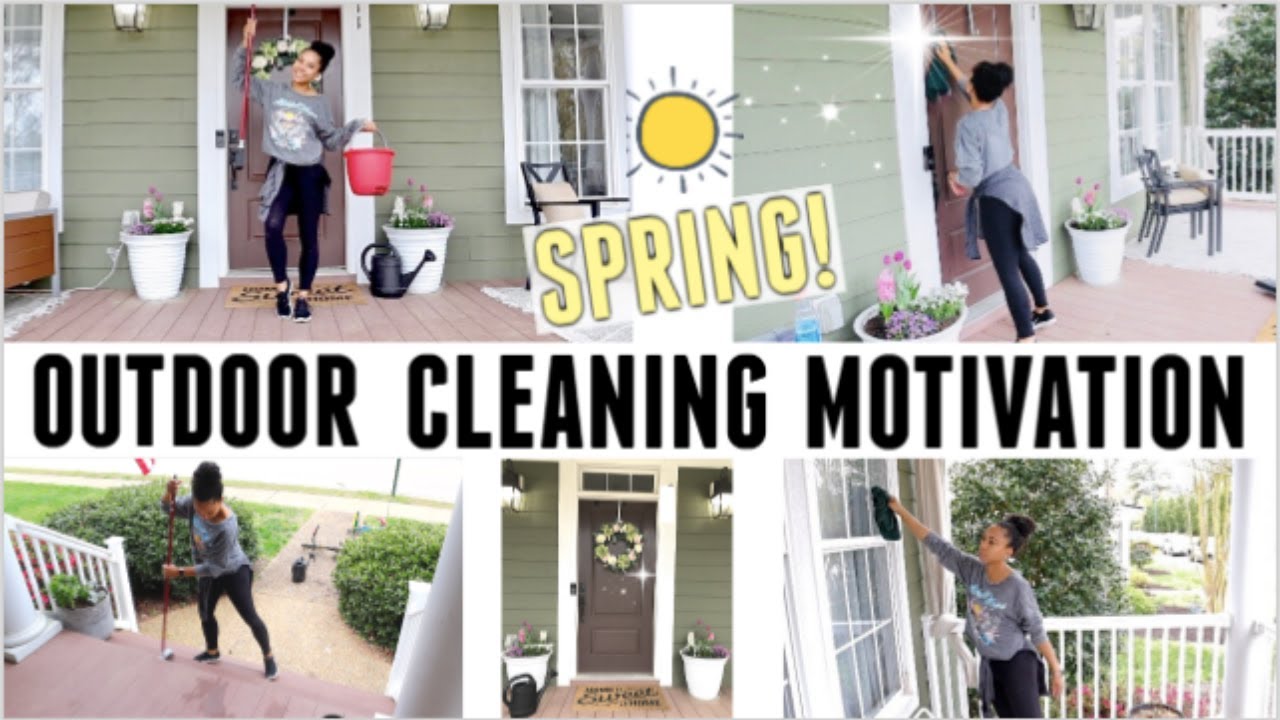 SPRING OUTDOOR CLEANING MOTIVATION // FRONT PORCH REFRESH 2020 // CLEAN ...