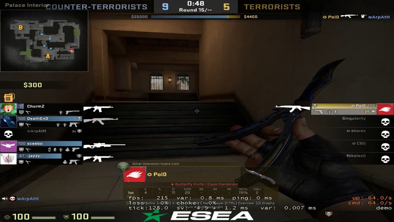 ESEA RANK A 1v5 - YouTube