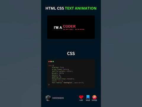 HTML CSS TEXT ANIMATION #html #css #coding#ShortVideos#CodingChallengeLife#CodeLove# ...