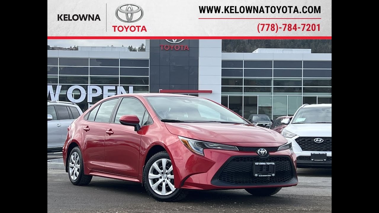Red 2020 Toyota Corolla LE LE Review Kelowna BC - Kelowna Toyota - YouTube