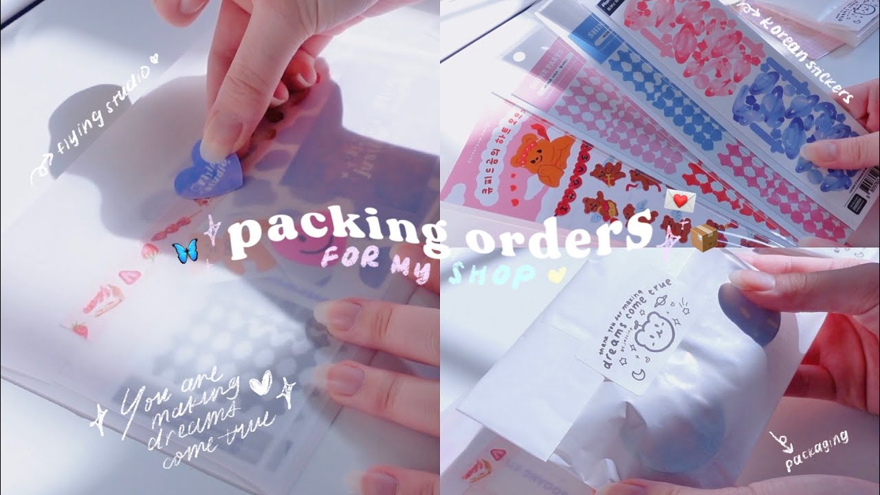 packing sticker orders after a shop update ︎ real time - YouTube