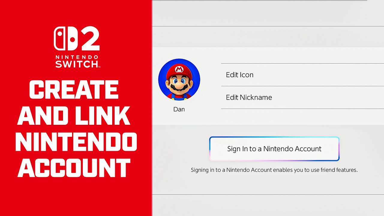How to Create and Link a Nintendo Account on Nintendo Switch 2 - YouTube