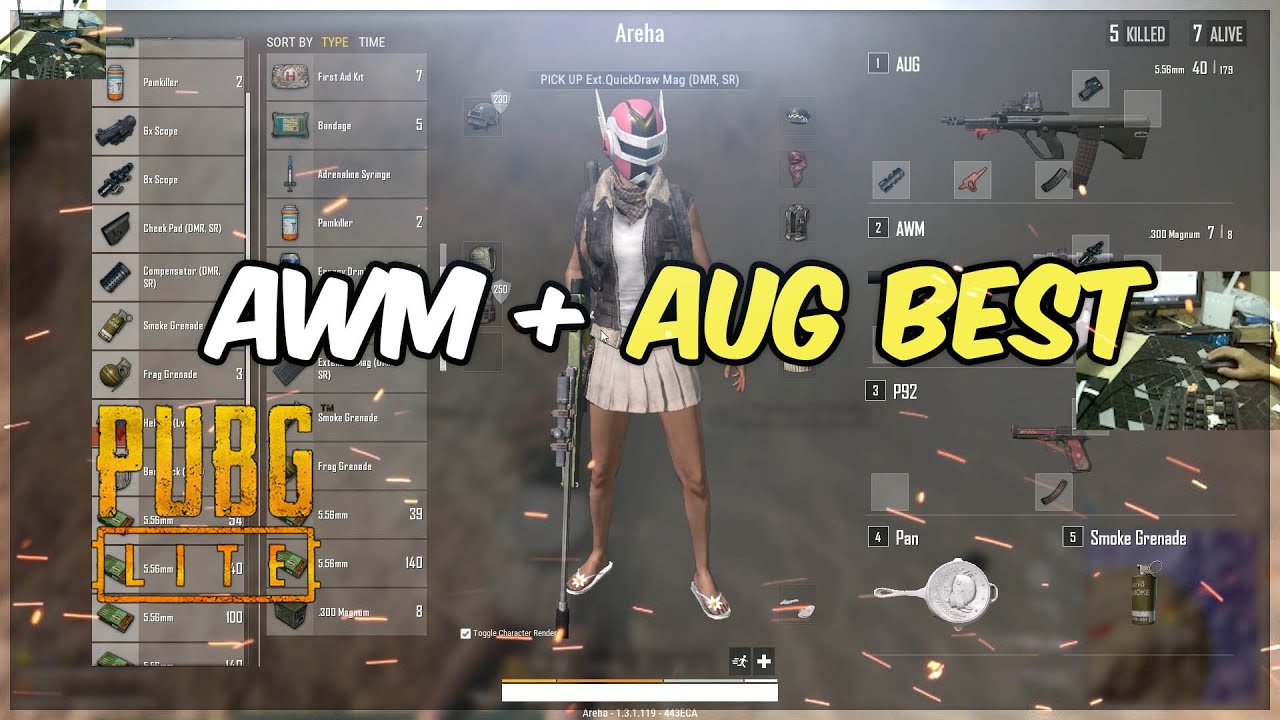 AWM + AUG Gameplay BEST!!! | PUBG Lite PC Gameplay - YouTube