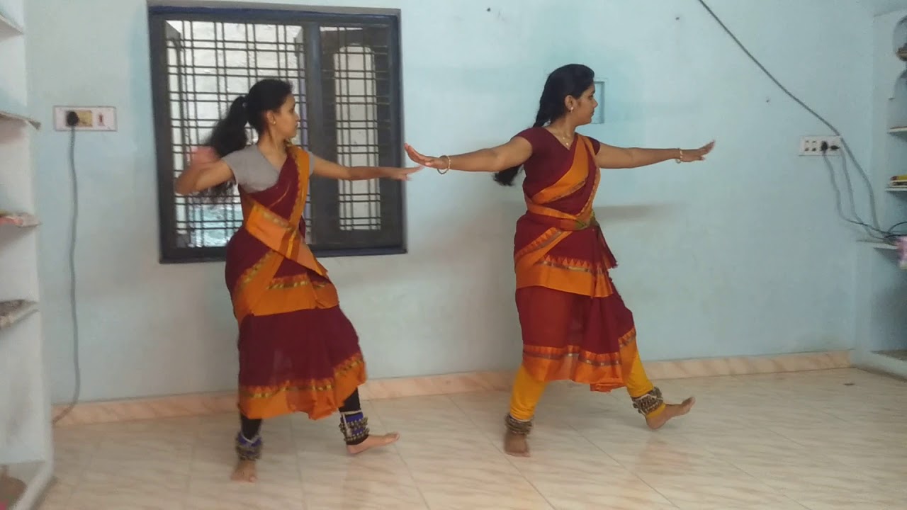 Kuchipudi dance steps 2nd half 1st 8 step set - YouTube