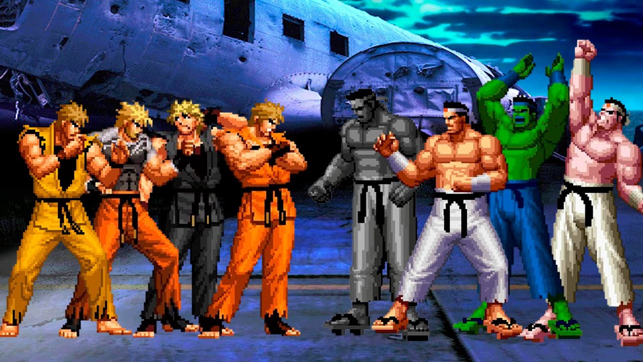 [KOF Mugen] Ryo Sakazaki Team vs Goro Daimon Team - YouTube