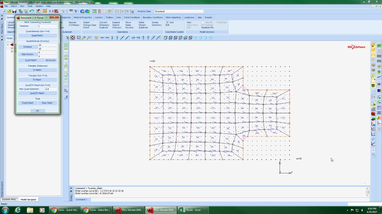 Creating Mesh With Quad Element Automesher - YouTube