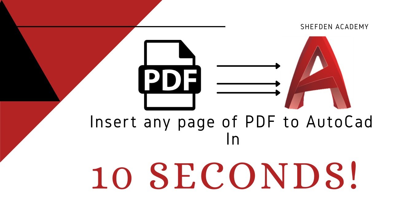 How to Insert PDF to AutoCad in 10 seconds by Copying and Pasting - YouTube