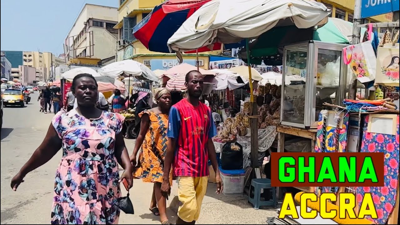 Quick walk-through Ghana busiest street in Accra -Ghana, Africa 2023 ...