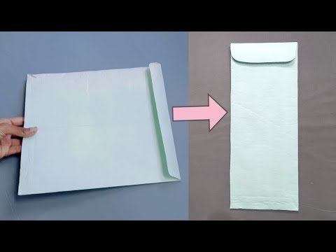 How to Convert Big Envelope to Small Envelope| DIY Envelope - YouTube