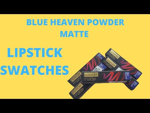Blue Heaven Powder Matte Lipstick | Swatches | @zaraazcreations - YouTube