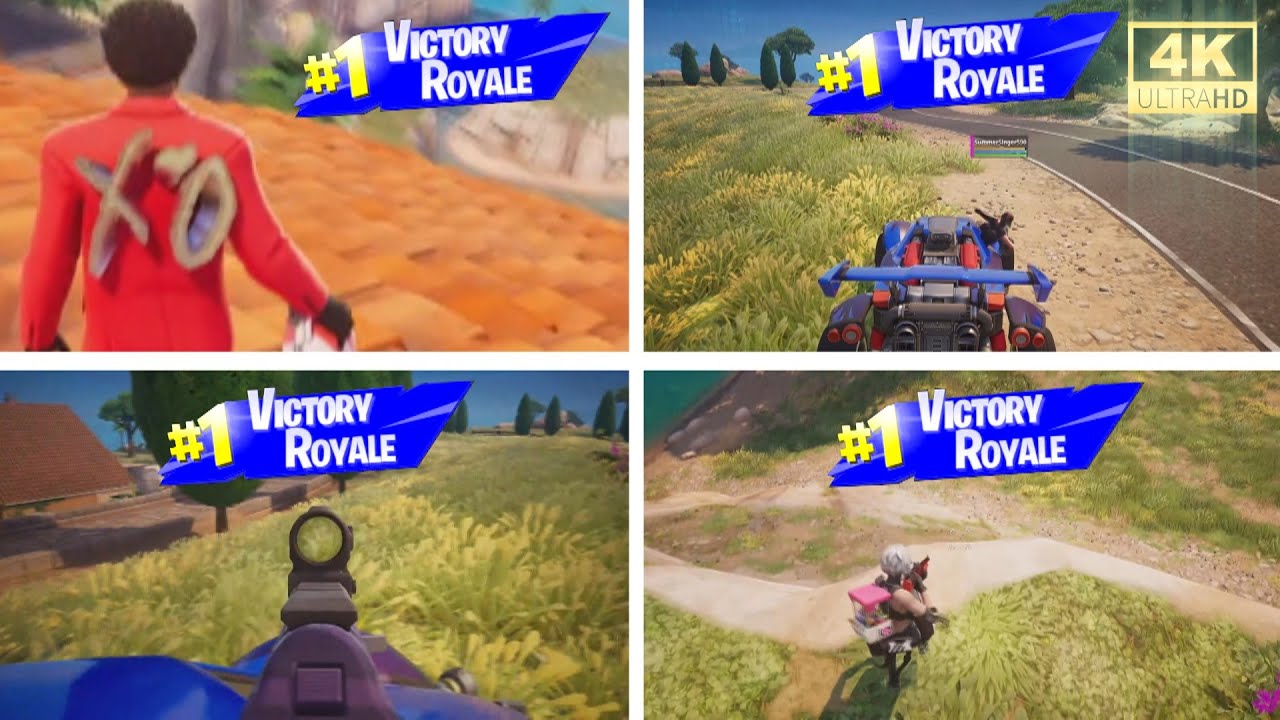 Fortnite: 4 Players Split Screen - The Weeknd Victory Royale (No ...