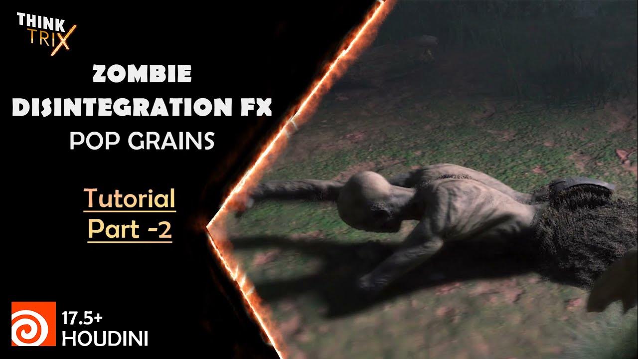 Zombie Disintegration Houdini Tutorial | using POP Grains | Sand FX Part 2 - YouTube