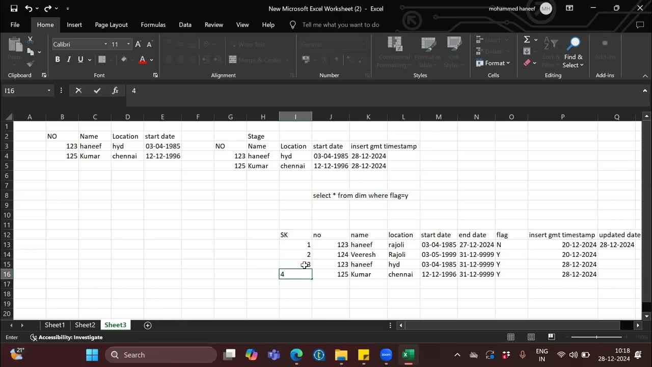 SQL Database (Snowflake) - Class 24.0| SCD Type 1 & SCD Type 2 with ...