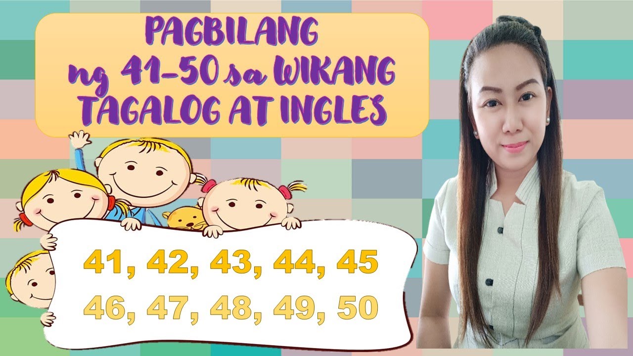 Numbers 41 50 | TAGALOG | ENGLISH - YouTube