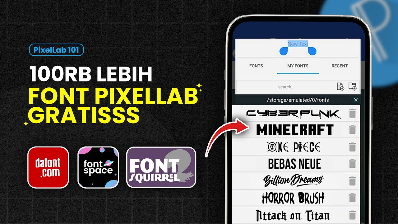 3 Website Download Font PixelLab GRATIS + Cara Instalnya 😎 - YouTube