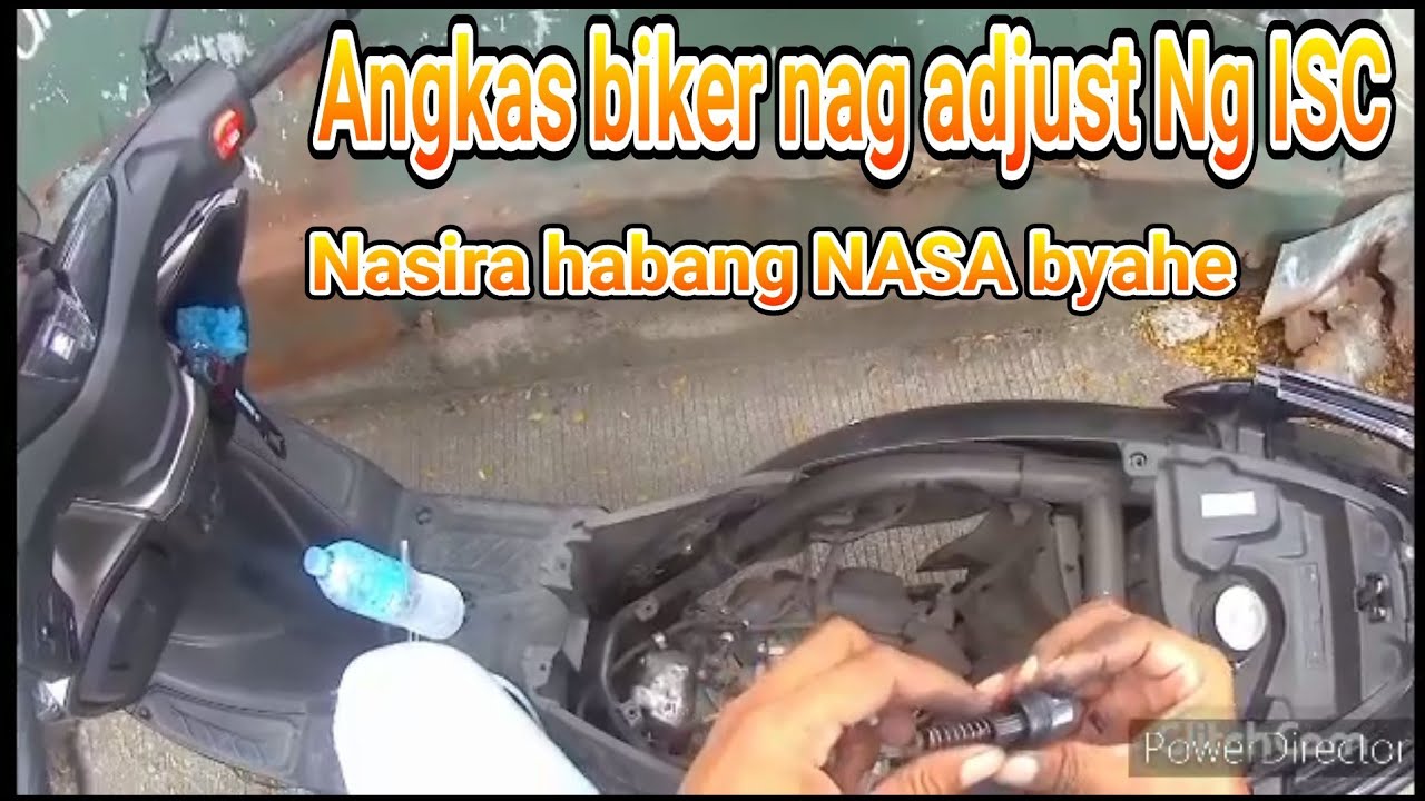 angkas biker nag adjust Ng ISC burgman habang NASA byahe nasiraan - YouTube