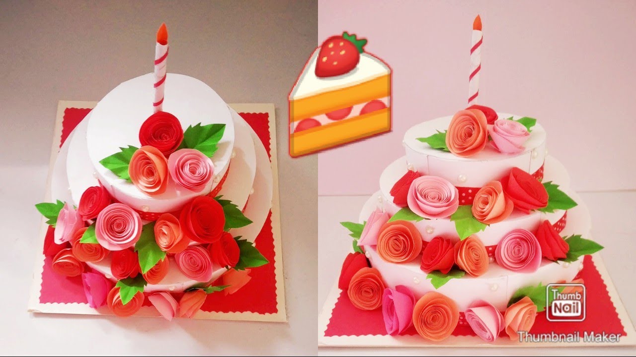 How to make Paper Cake/ Anniversary or Bday gift idea/ Easy way to make ...