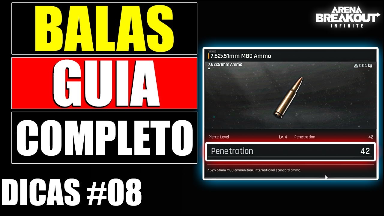 GUIA COMPLETO MUNIÇÕES ARENA BREAKOUT INFINITE O QUE É PENETRAÇÃO DA ...
