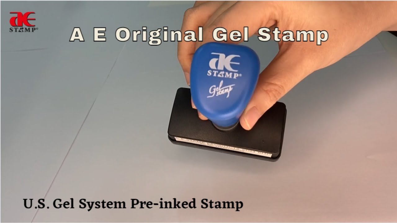 Introduction to A E Gel Stamp (Pre-Inked Stamp) - YouTube
