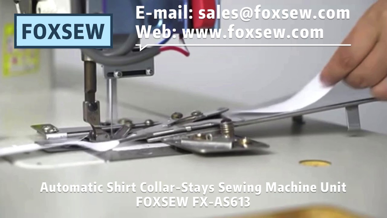 Automatic Shirt Collar-Stays Sewing Machine Unit - YouTube
