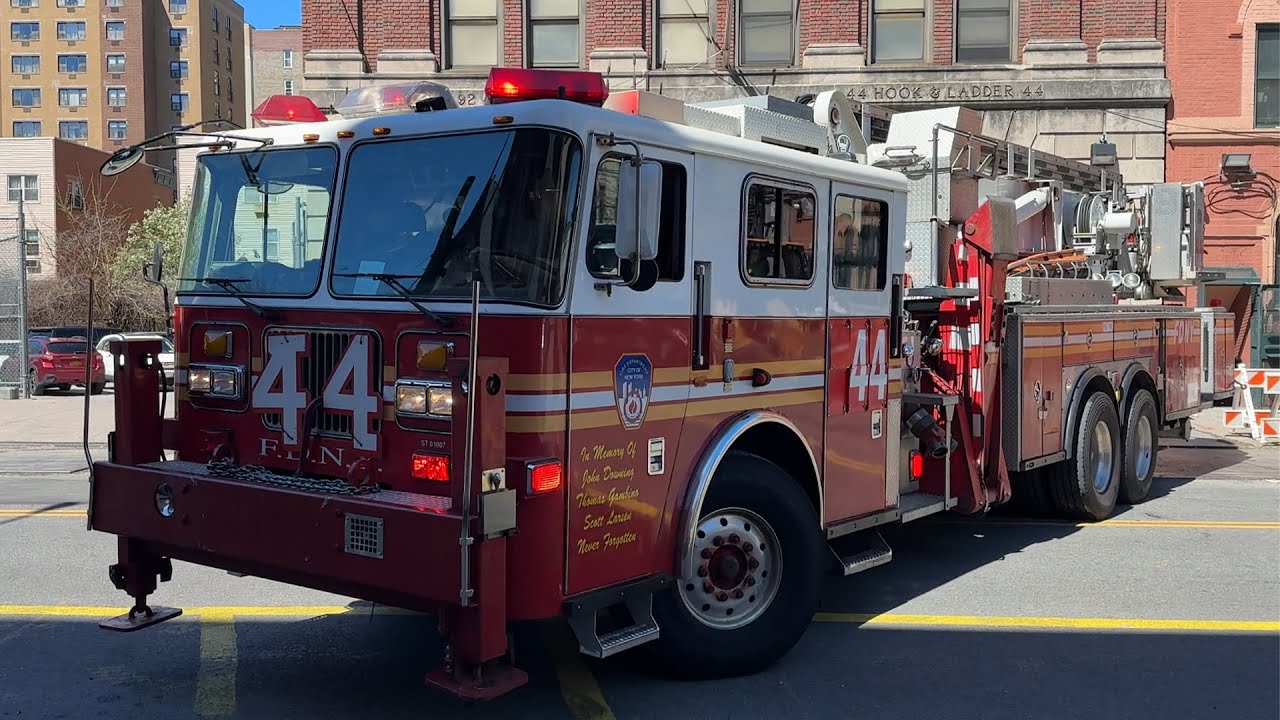 *2001 SPARE TOWER LADDER* | FDNY Ladder 44 Repositioning, Multiple Runs ...