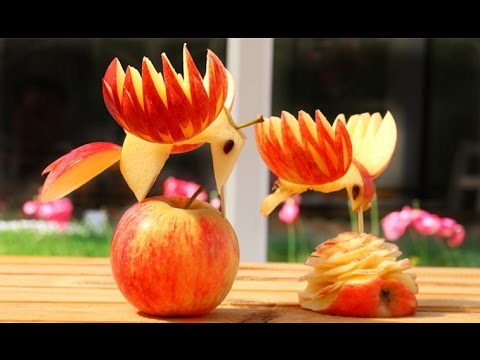 Art In Apple Birds | Fruit Carving Garnish | Food Decoration | Party ...